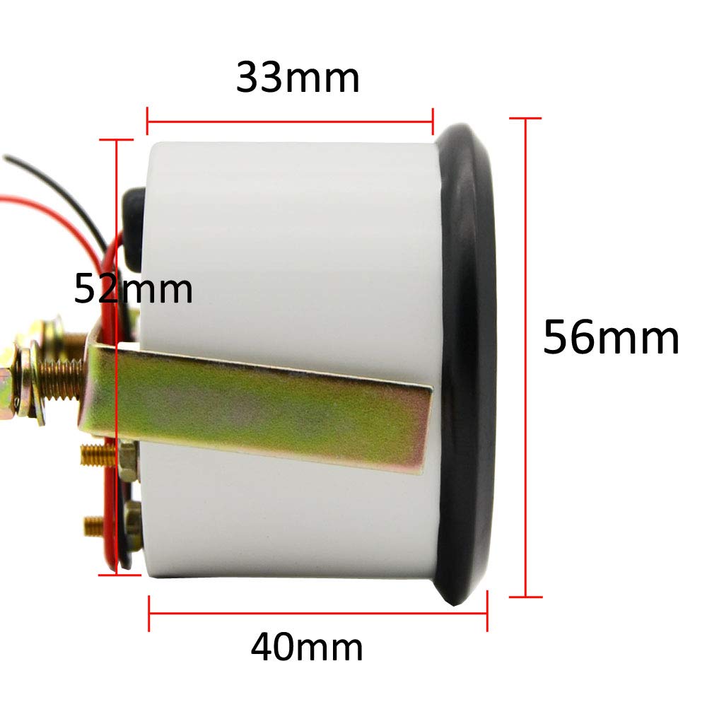 Snapklik.com : Universal Car 2" 52mm Pointer Fuel Level Gauge Meter Kit ...