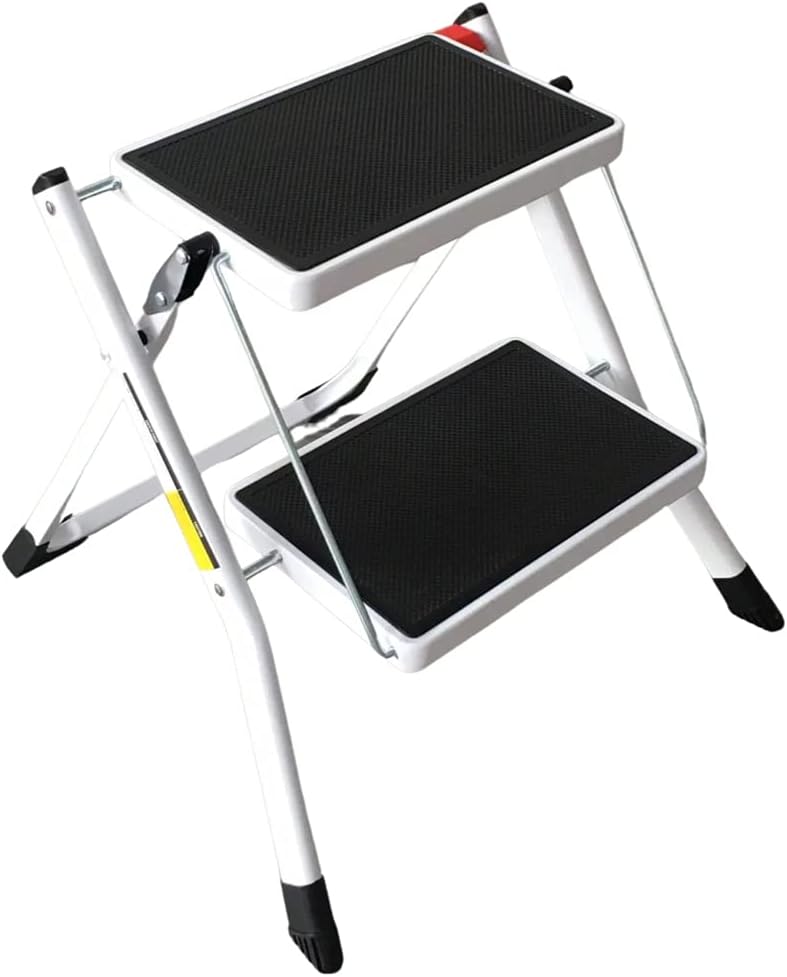 2 Step Ladder Heavy Duty Steel, Mini Small And Compact Folding Steps, 2 ...