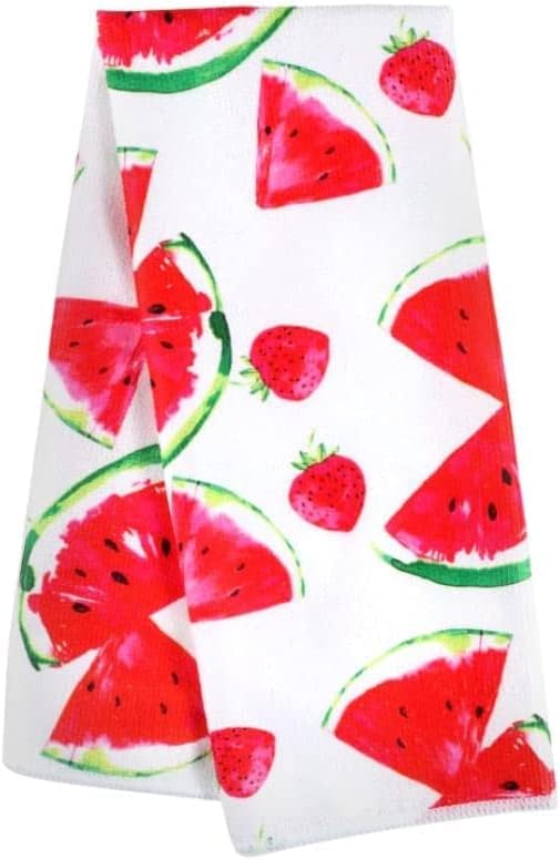 Amazon.com: Lunch Money Set of 2 Home Kitchen Towel Gift Set Watermelon ...