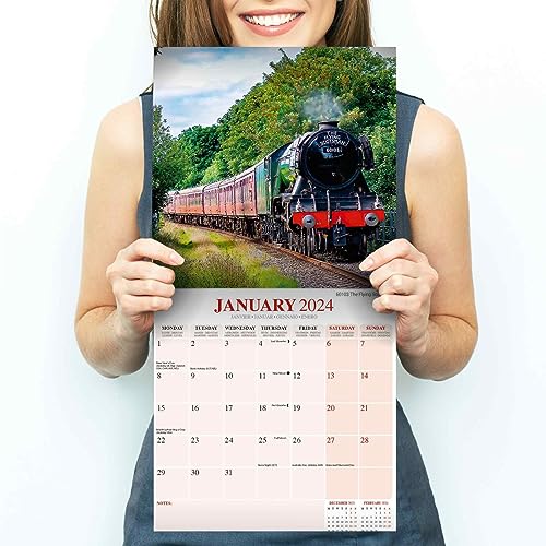 Snapklik.com : 2023 2024 Steam Trains Calendar - Locomotive Monthly ...