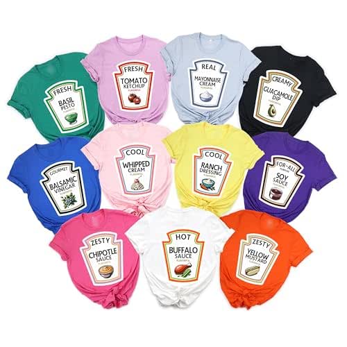 Amazon.com: ElixirStreet Family Condiments Shirts | Matching Condiment ...
