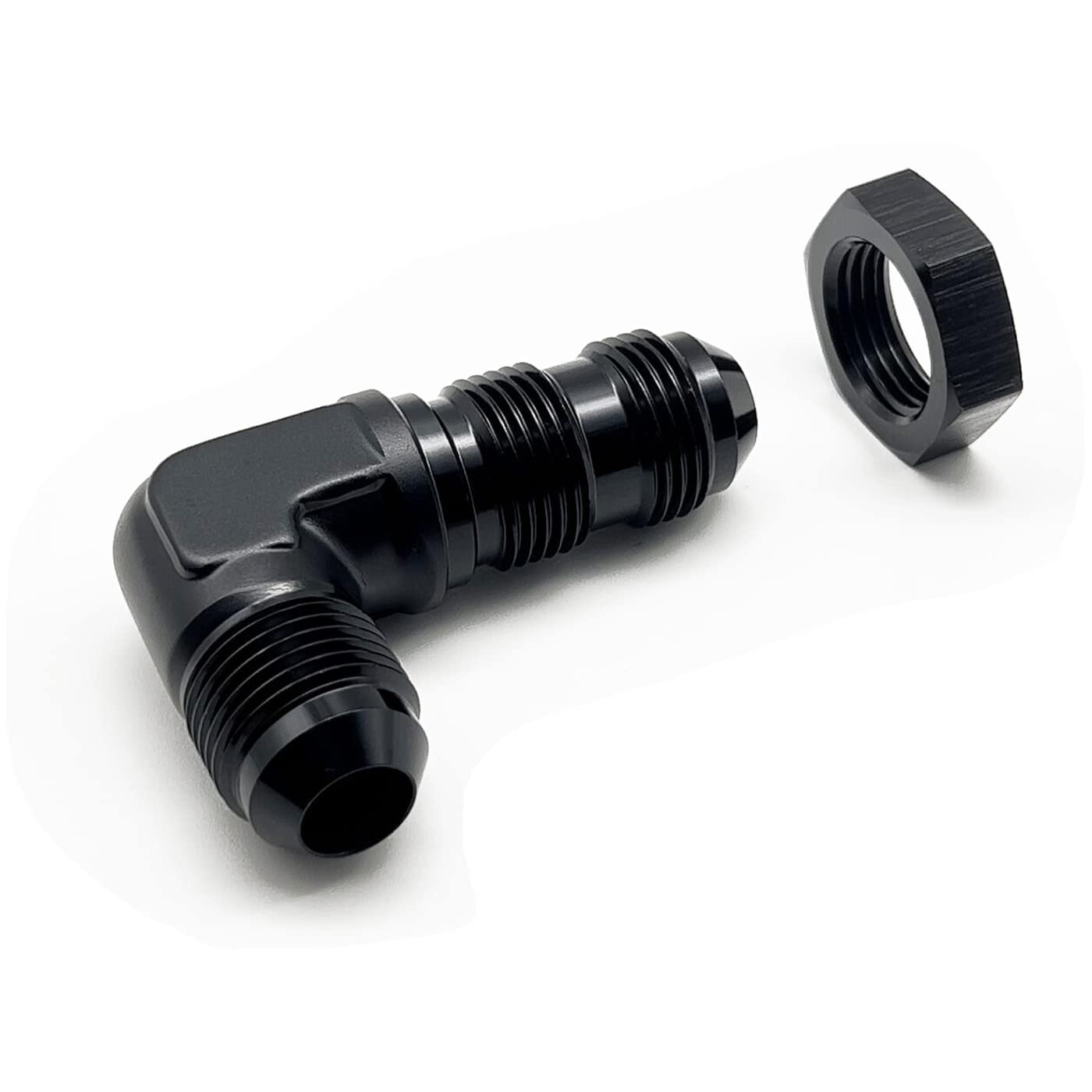 Aluminum 90 Degree 4AN Male Flare Bulkhead Fuel Fitting Union Adapter ...