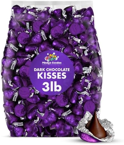 Amazon.com : Dark Chocolate Kisses, 3lb Pack of Dark Chocolate ...