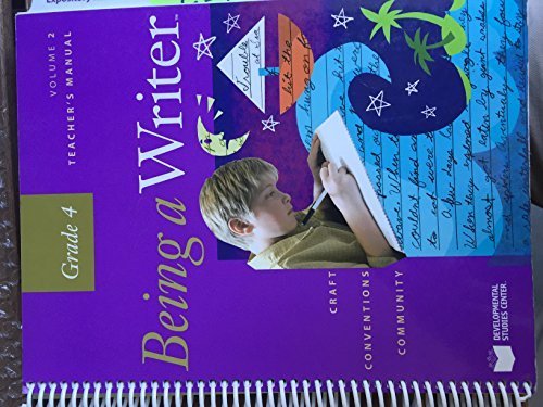 Being a Writer Grade 4 Vol 2 Teachers Manual: unknown author ...