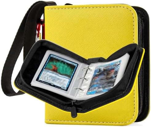 GEAoffice Mini Trading Card Binder 1 Pocket, 80 Cards with 40 Removable ...