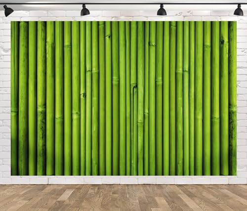 Amazon.com : CORFOTO Green Bamboo Backdrop Fabric 5x3ft Bamboo Fence ...