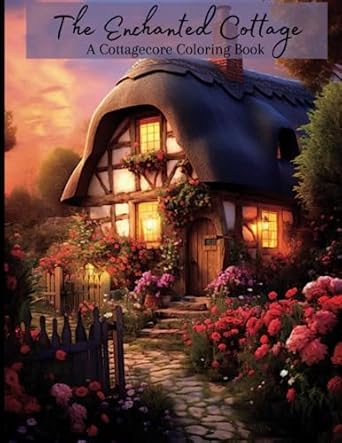 The Enchanted Cottage: A Cottagecore Coloring Book: A creative activity ...