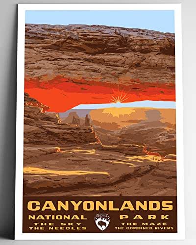 Amazon.com: Canyonlands National Park Vintage-Style Travel Poster ...