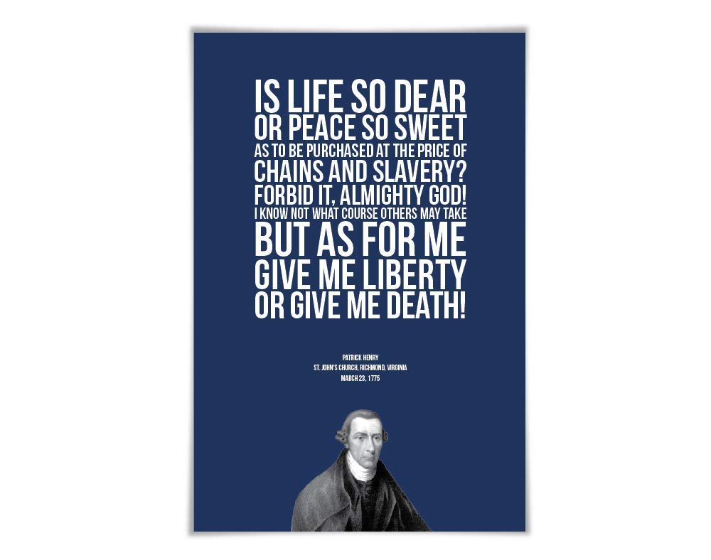 Amazon.com: Patrick Henry Give me Liberty Give me Death Art Print. 60 ...