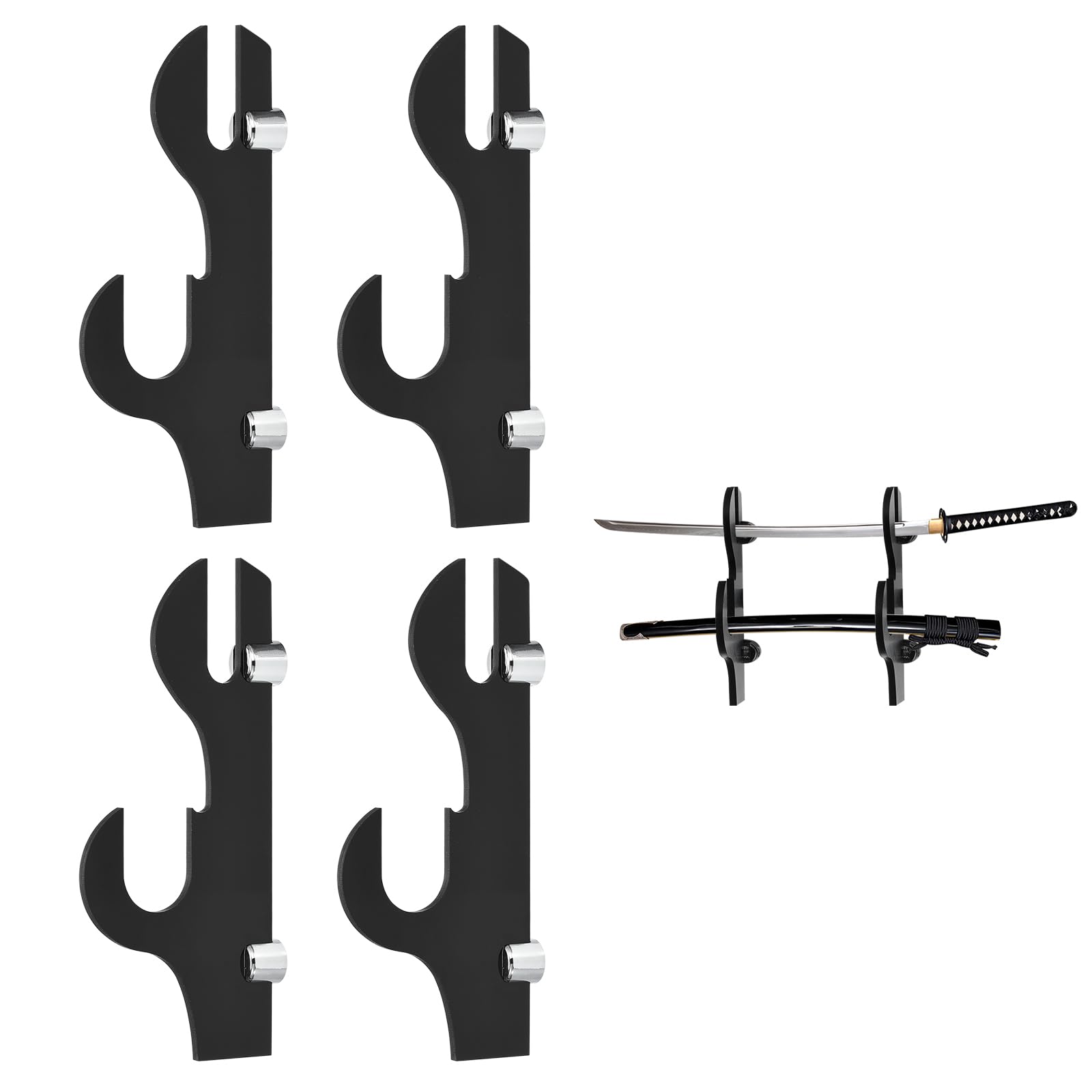 Amazon.com: uxcell Sword Holder Wall Mount, 2 Set Acrylic Sword Display ...