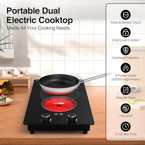 Snapklik.com : VBGK Electric Cooktop,110-220v Plug In Electric Burner ...