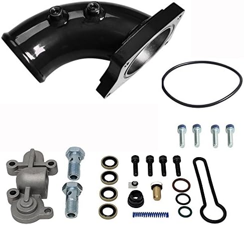 Amazon.com: Black Intake Elbow Blue Spring - Fits 2003-2007 Ford 6.0L ...
