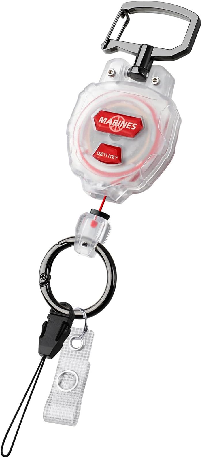 Amazon.com : 3Pcs Retractable Key Chain, Key Chain Reel, Heavy Duty ...