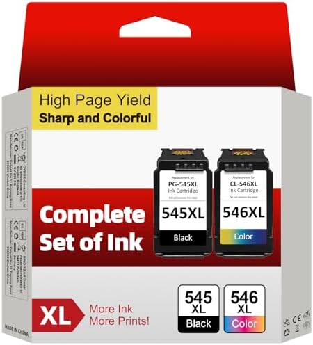 INKYEAH 545XL Ink Cartridges Black- 2x 450 Pages, Replacement for Canon ...