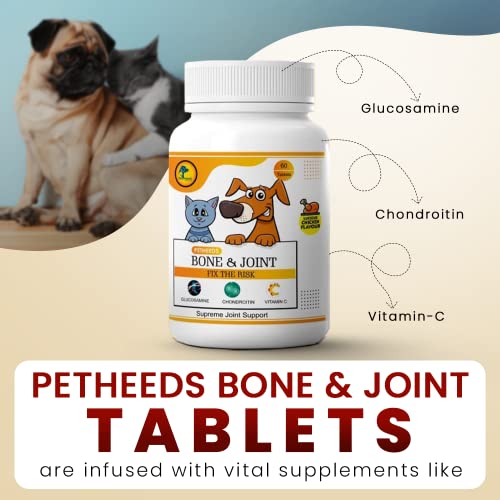PETHEEDS Dog Bone & Joint Chewable Tablets, Lucious Chicken Flavored ...