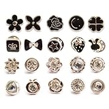 ・ブランド:BEAUTY PLAYER・セット：20個入り・デザイン：パール、フラワー、ロリター、ラインストンのモチーフを使って、女性のエレガント魅力を十分に出せます。・【万能アイテム】タックピン（ピンブローチ、ピンバッチ、ピンバッジ、ラペ...