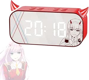 Amazon.com: Anime Darling Zero Two Alarm Clock Radio with Bluetooth ...