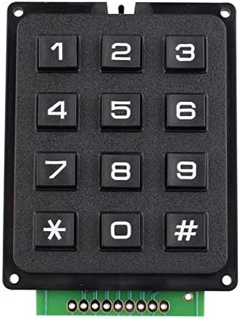 HALJIA 4 x 3 Matrix Array 12 Switch Keypad Keyboard Module 12 Key MCU Membrane Switch Keypad ...