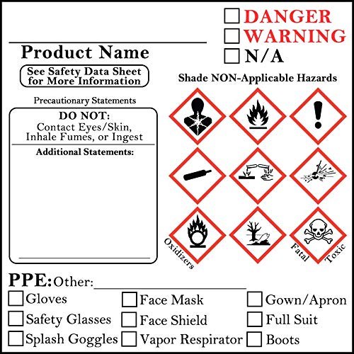 Osha Secondary Container Label 3 X 3 Weatherproof 90 Labels ...
