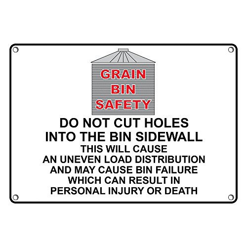 Amazon.com: Weatherproof Plastic Grain Bin Silo Safety Sign with ...