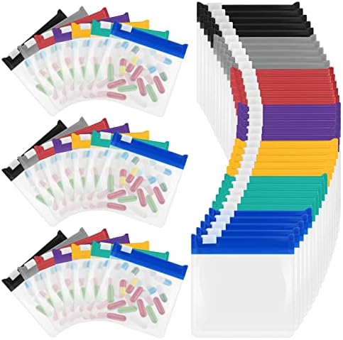 Amazon.com: 35Pcs Portable Pill Pouches for Medicine Travel, Reusable ...