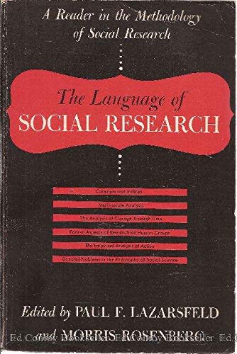 The Language of Social Research: A Reader in the Metholdology of Social ...