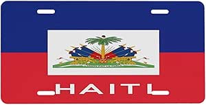 Amazon.com: KINGUYSE Haiti Haitian Flag License Plate Car Front Plates ...