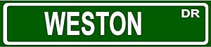 Amazon.com - Weston Standard Green Street Sign Style 8" Wide Decal ...