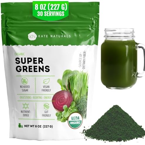 Amazon.com: Kate Naturals Organic Super Greens Powder. Daily Greens ...