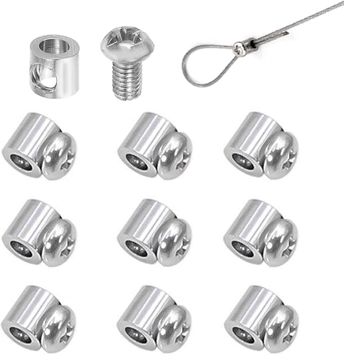 Amazon.com: SKYPRO 10Pcs Reusable Wire Rope Cable Clamps, Wire Rope ...