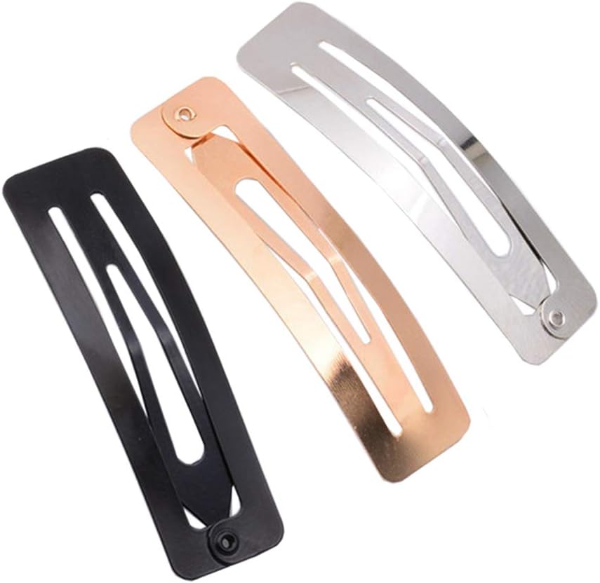 Amazon.com : 20 Pieces 2.7'' Big Size No Slip Metal Snap Hair Clips ...