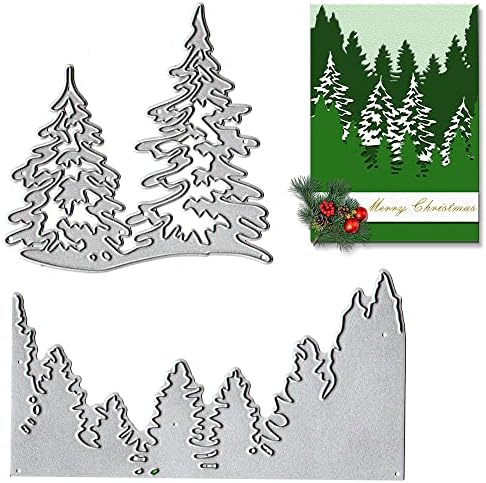 Amazon.com : 3pcs Tree Metal Die Cuts,Christmas Tree Cedar Deer Cutting ...