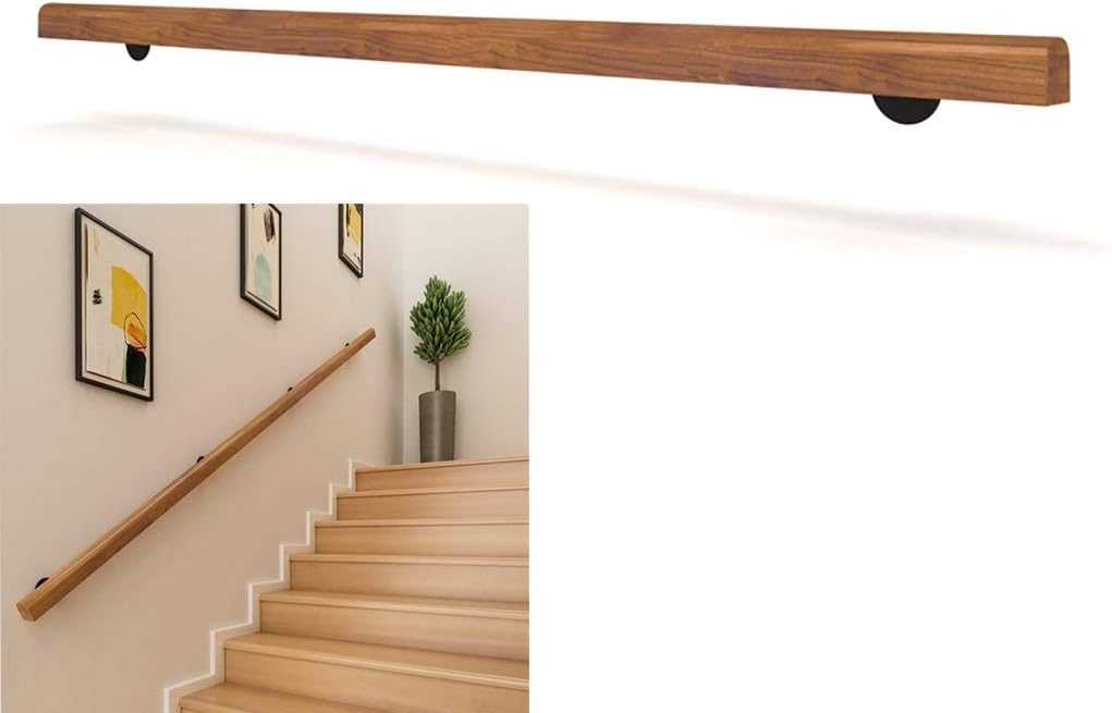 Handrail -Complete Kit(1Ft-20Ft). Elegant Solid Wood Stair Railings ...