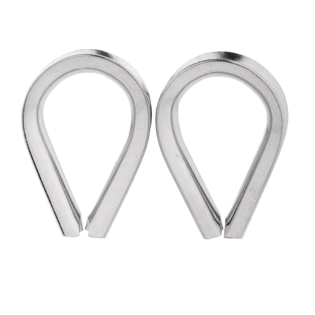 Loom Tree 2 Pieces Stainless Steel Heart Shaped Cable Thimbles Wire ...
