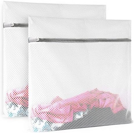 2 Pcs Mesh Laundry Wash Bag, Mesh Laundry Bag for Washing Machine ...