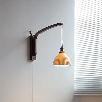 UIBOESTD Pull Chain Wall Lamp with Switch - Industrial Rotating ...
