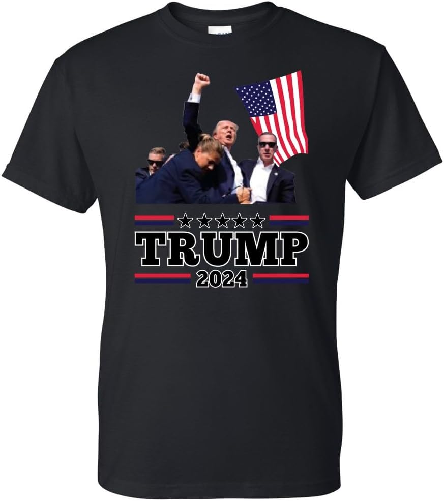 Trump Shot Assassination T Shirt Trump 2024 Men's Meme Shirt | Amazon.com