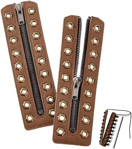 Amazon.com: PH PandaHall 2pcs Leather Lace-In Boot Zipper Inserts 6.9x2 ...