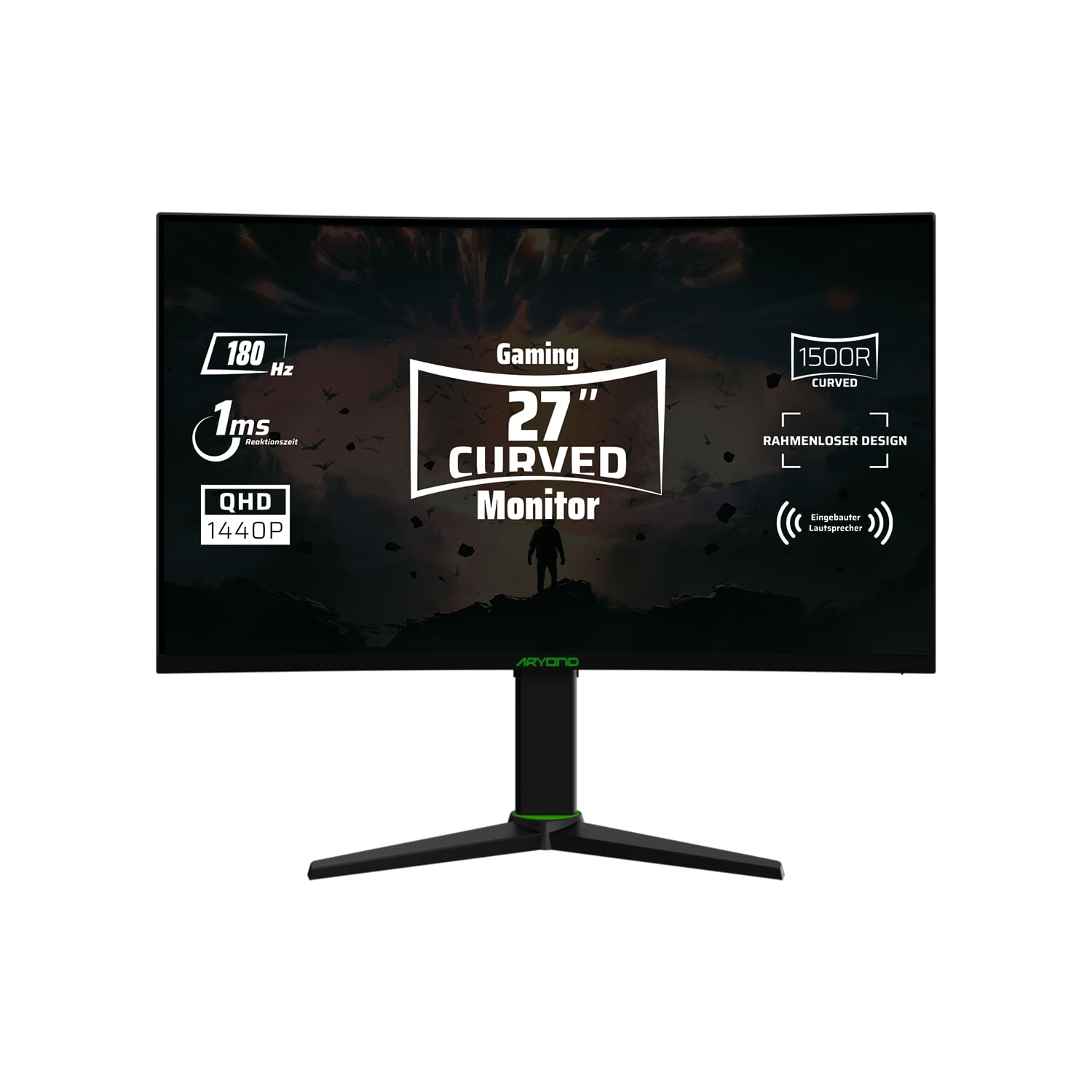 Aryond A27 V2 Gaming Curved Monitor | 27 inch 180 Hz Curved QHD ...