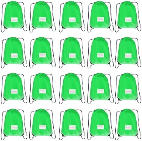 Amazon.com | Drawstring Backpack Bulk 20 Pcs Draw String Bags DIY Gym ...