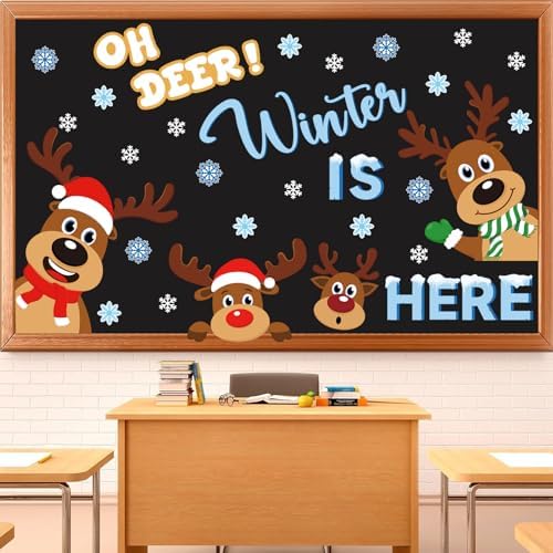 Amazon.com: Large Cristmas Bulletin Board for Decor Oh Deer Winter is ...