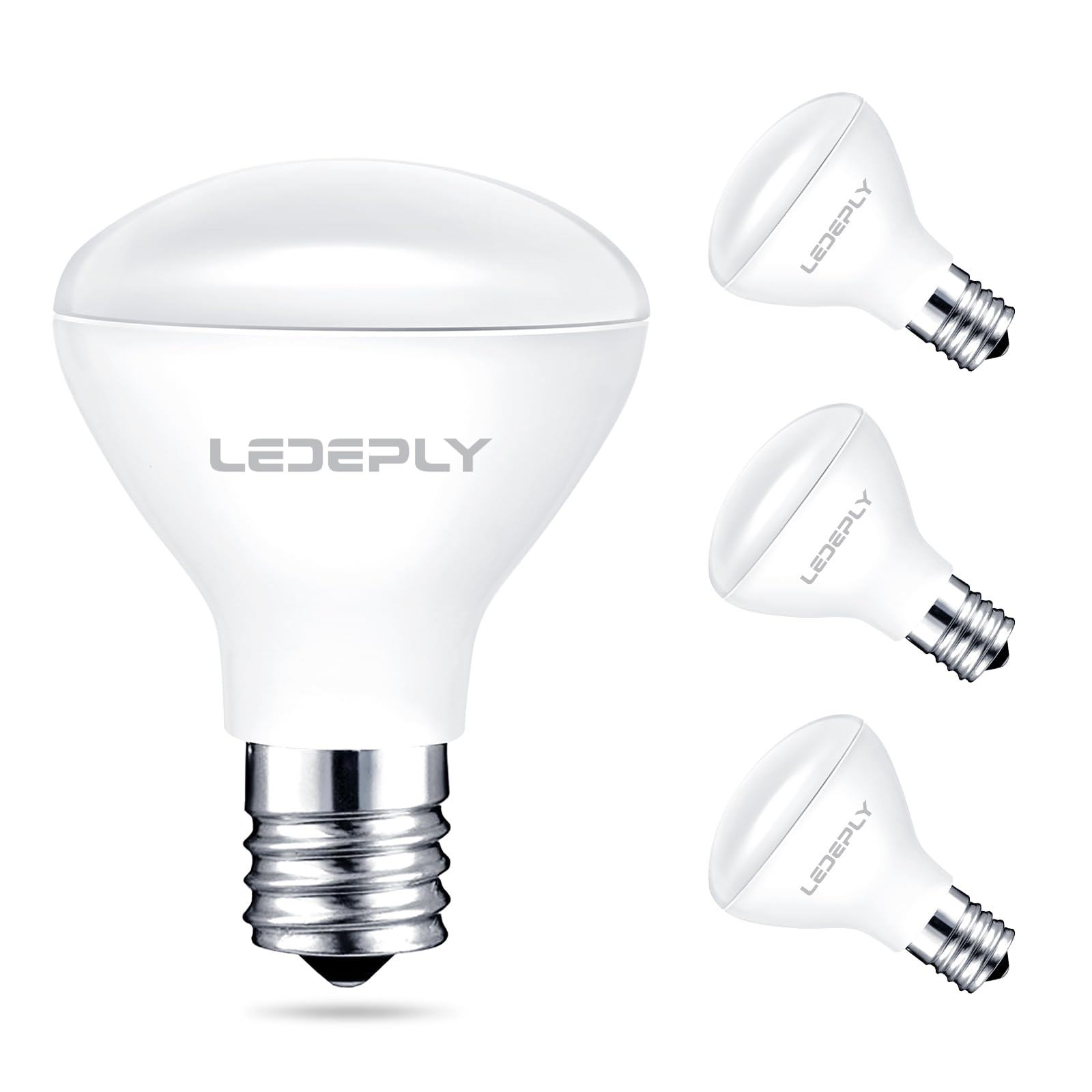 LEDEPLY R14 LED Bulb, 4W=40W, Dimmable, E17 Base, Mini LED Reflector ...