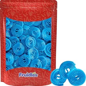 Amazon.com : Fruidles Blue Raspberry Licorice Wheels, Mixed Gourmet ...