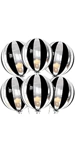Amazon.com: KatchOn, Black and White Checkered Balloons - 22 Inch, Pack ...