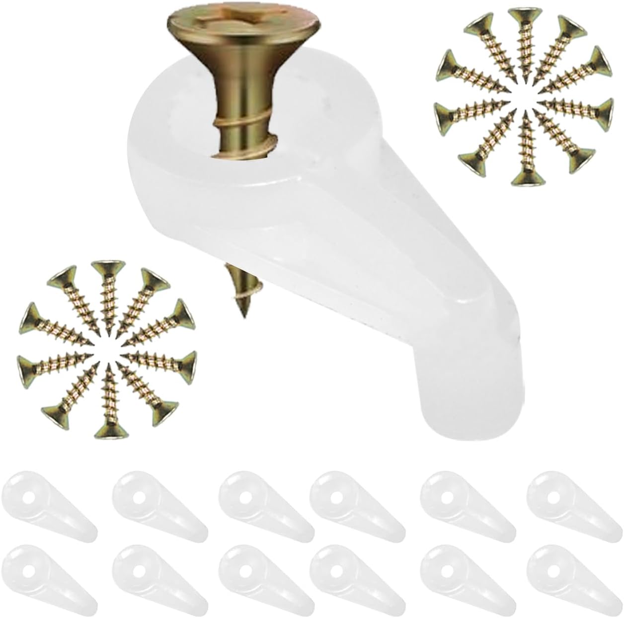 Aifeier ET 20 Pieces Glass Retainer Clips Kit 4mm Cabinet Glass Clips ...