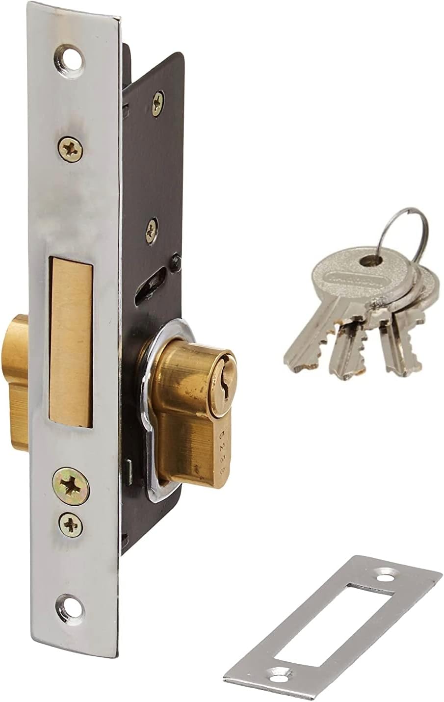 Double keyed Deadbolt Lock - Keyed on Both Sides, 2-Way Adjustable ...