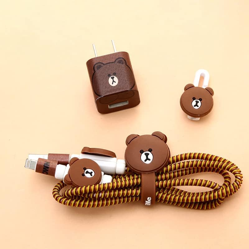 Careflection 6-in-1 Multi Combo Spiral USB Cable Protectors + Earphones ...