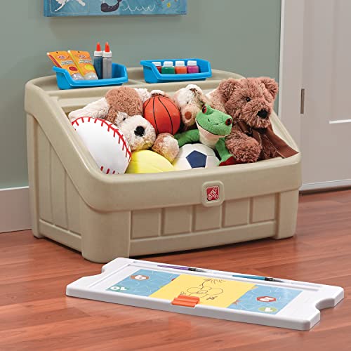 Snapklik.com : Step2 2-in-1 Toy Box And Easel Lid For Kids