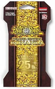 Yu-Gi-Oh! Quarter Century Bonanza - Paquete de refuerzo con mangas, 5 tarjetas de aluminio ...