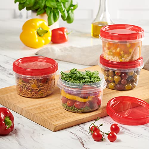 Snapklik.com : PLASTICPRO 6 Pack Twist Cap Food Storage Containers